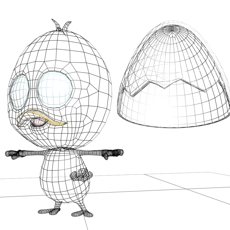 3d model rigged calimero