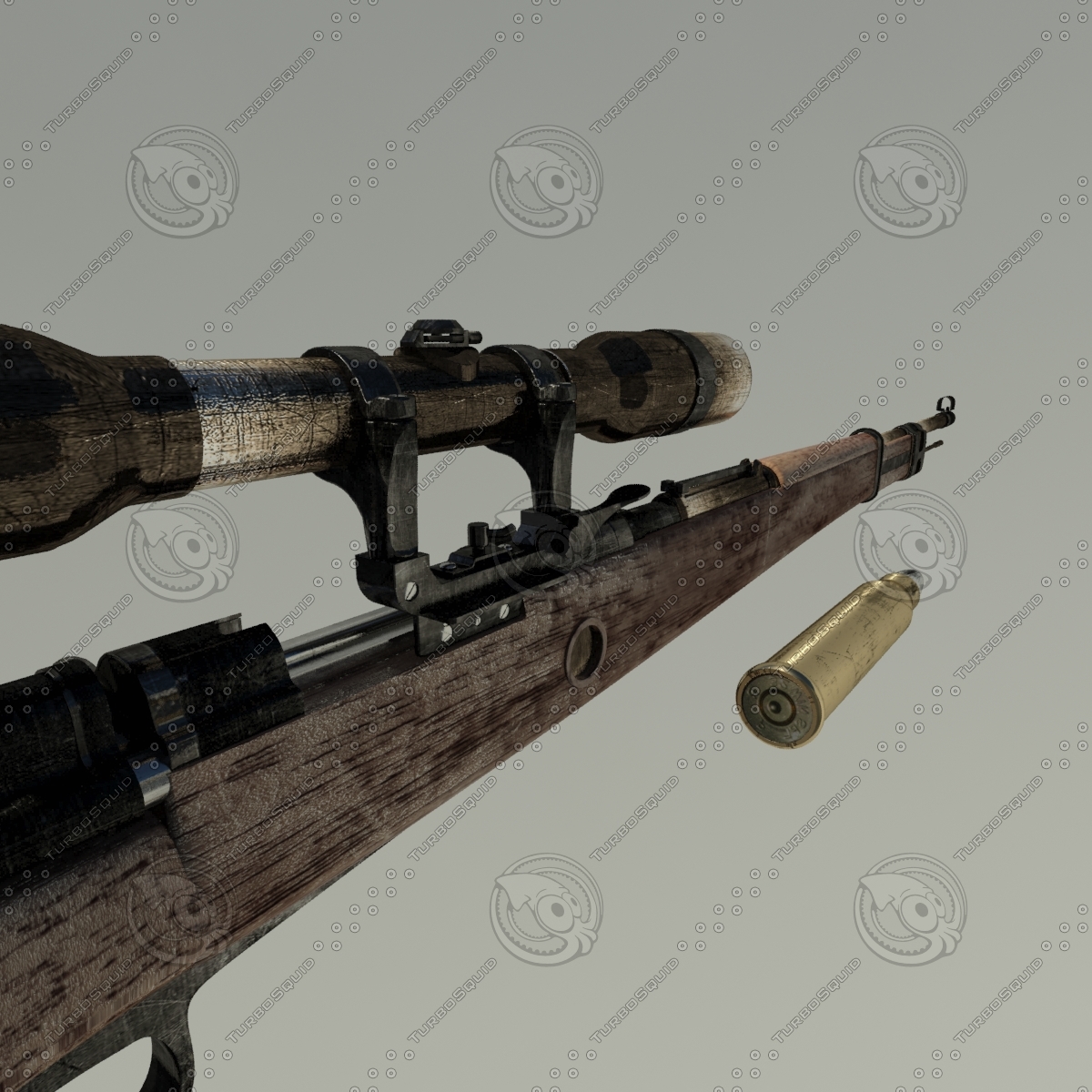 3d model ww2 german sniper rifle