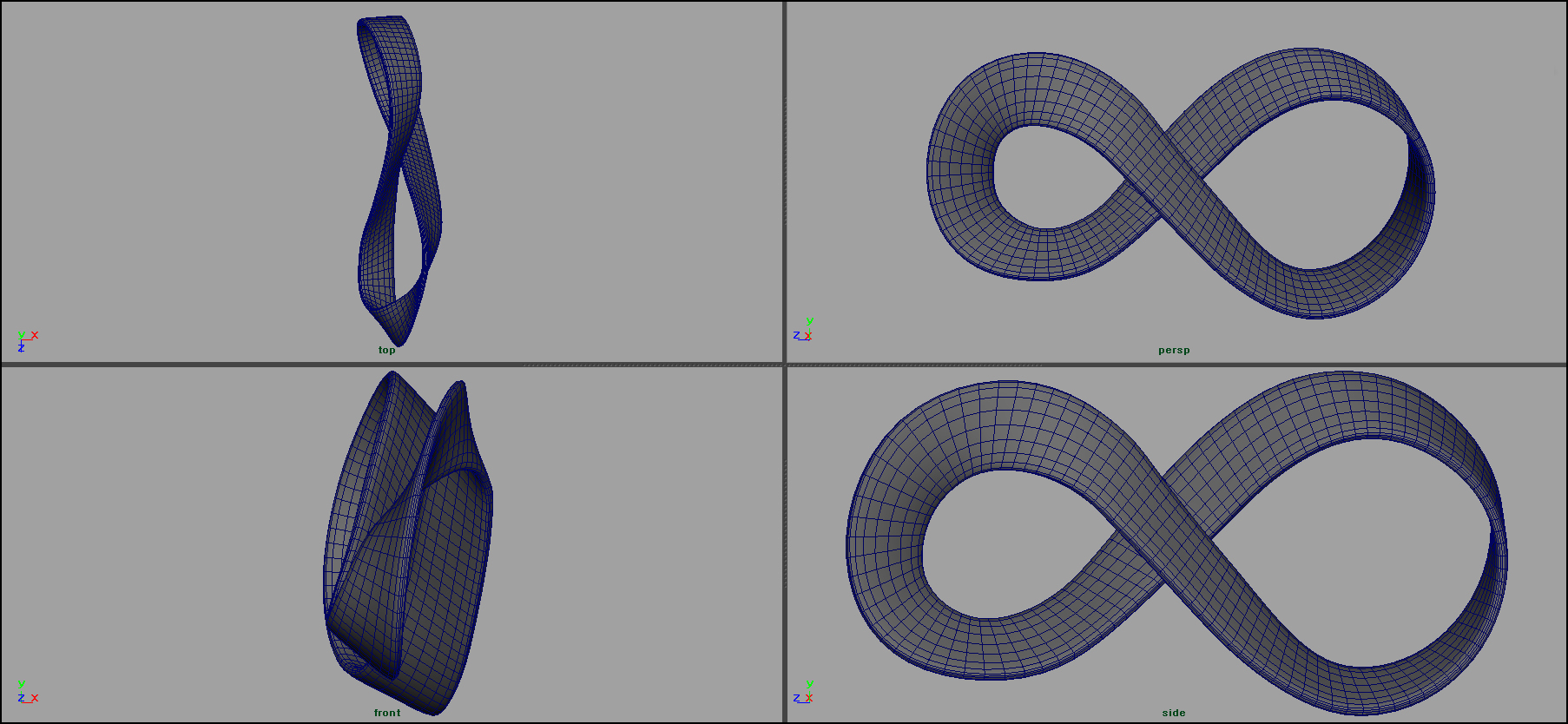mobius strip 3d x