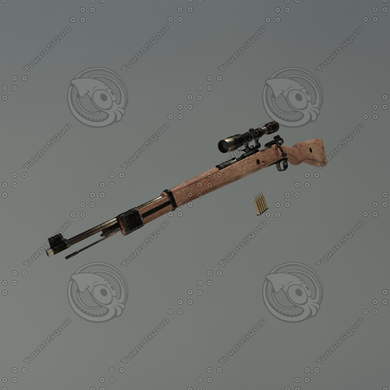 3d model ww2 german sniper rifle