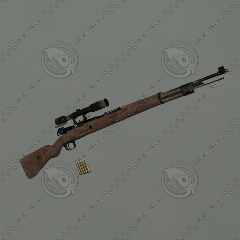 3d model ww2 german sniper rifle