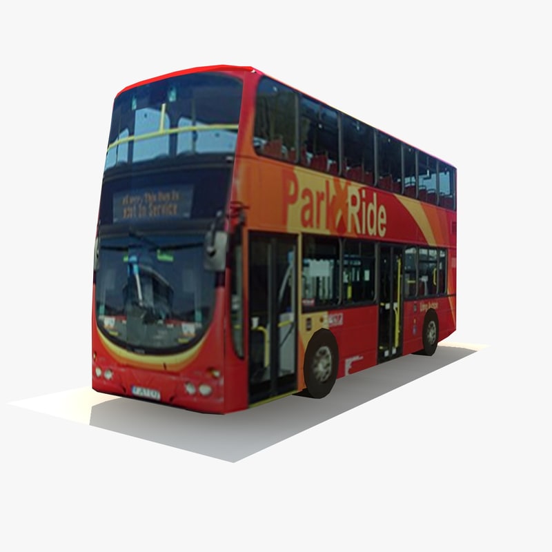 double decker london bus 3d model