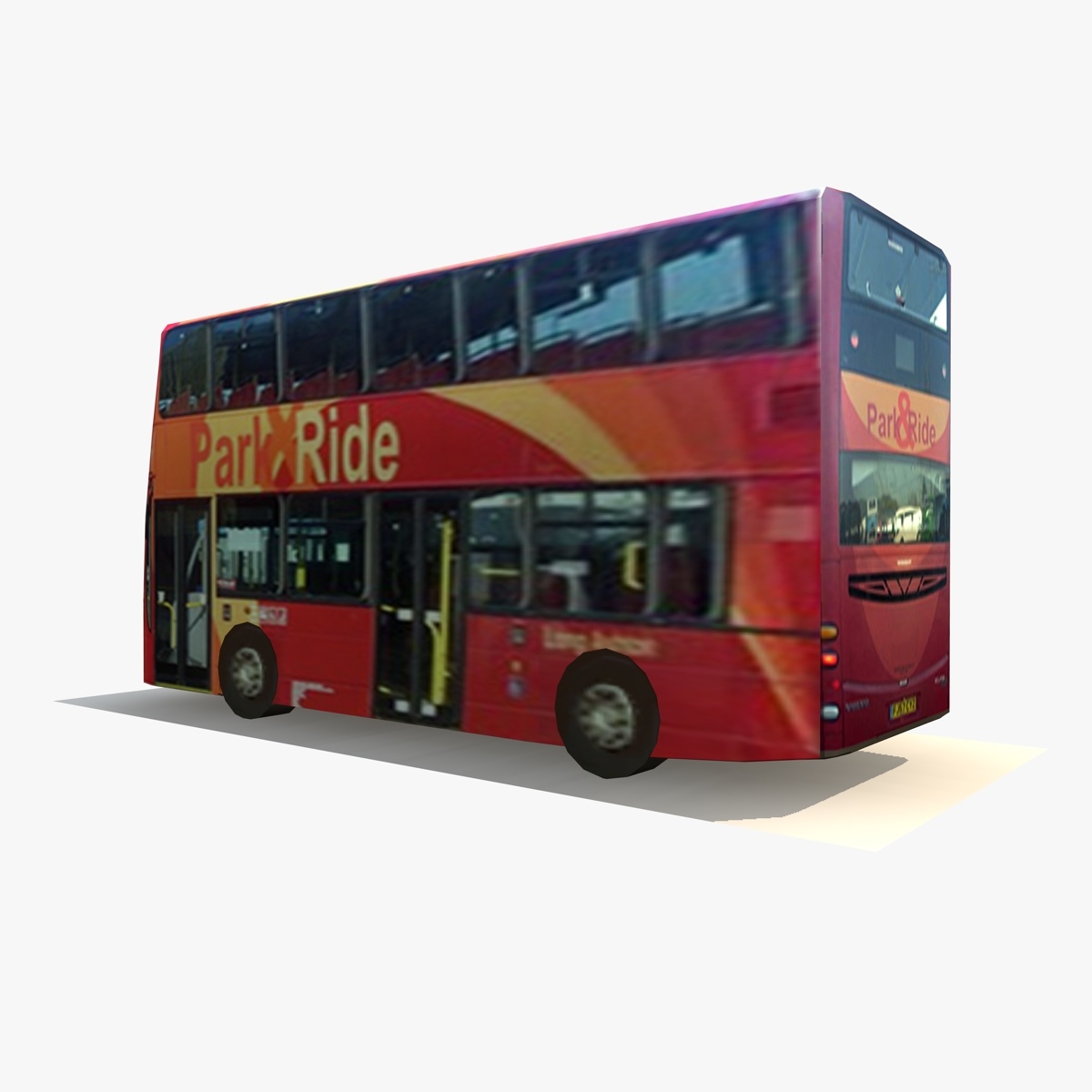 double decker london bus 3d model