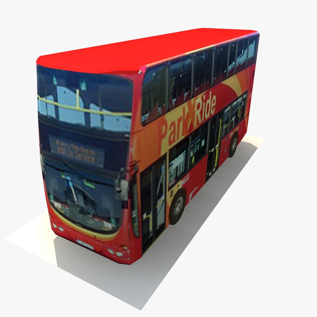 double decker london bus 3d model