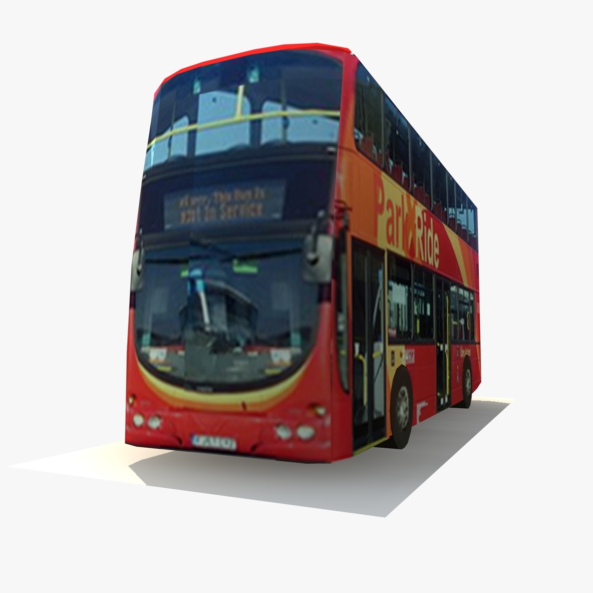 double decker london bus 3d model