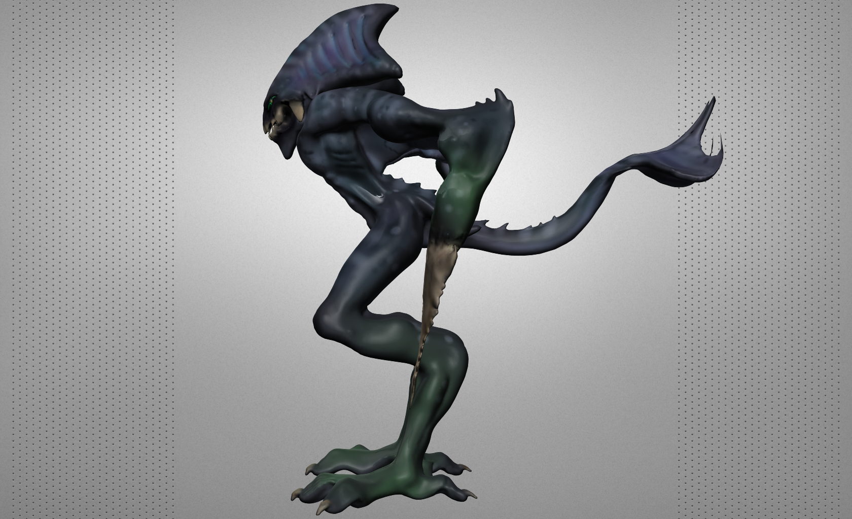 3d model of deep sea creature