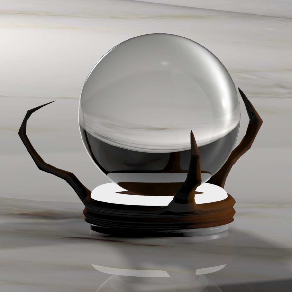 3d crystal orb ball model