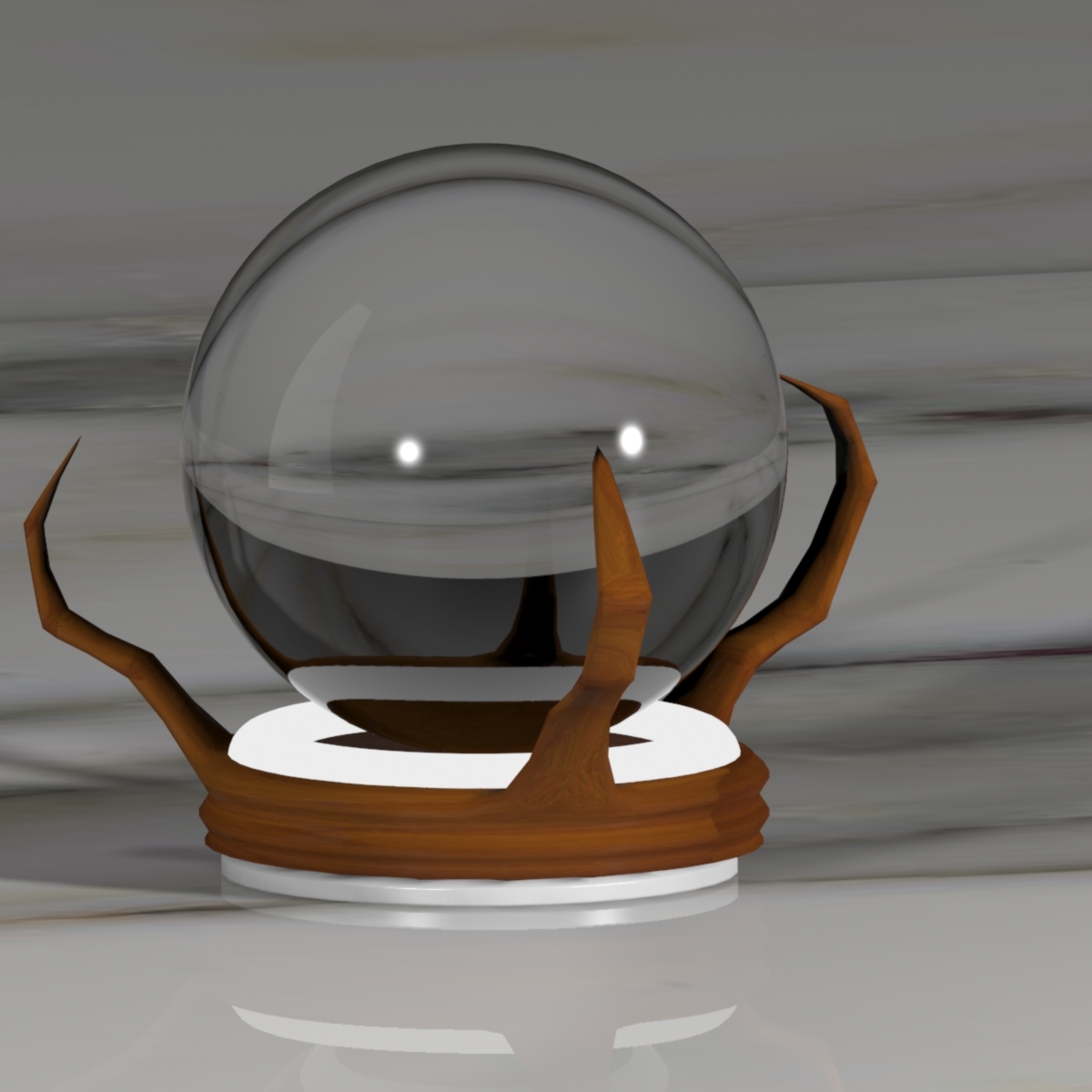 3d crystal orb ball model