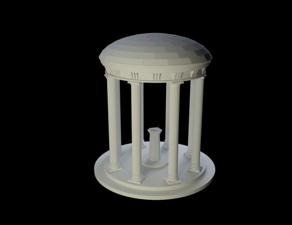 3d unc fountain model