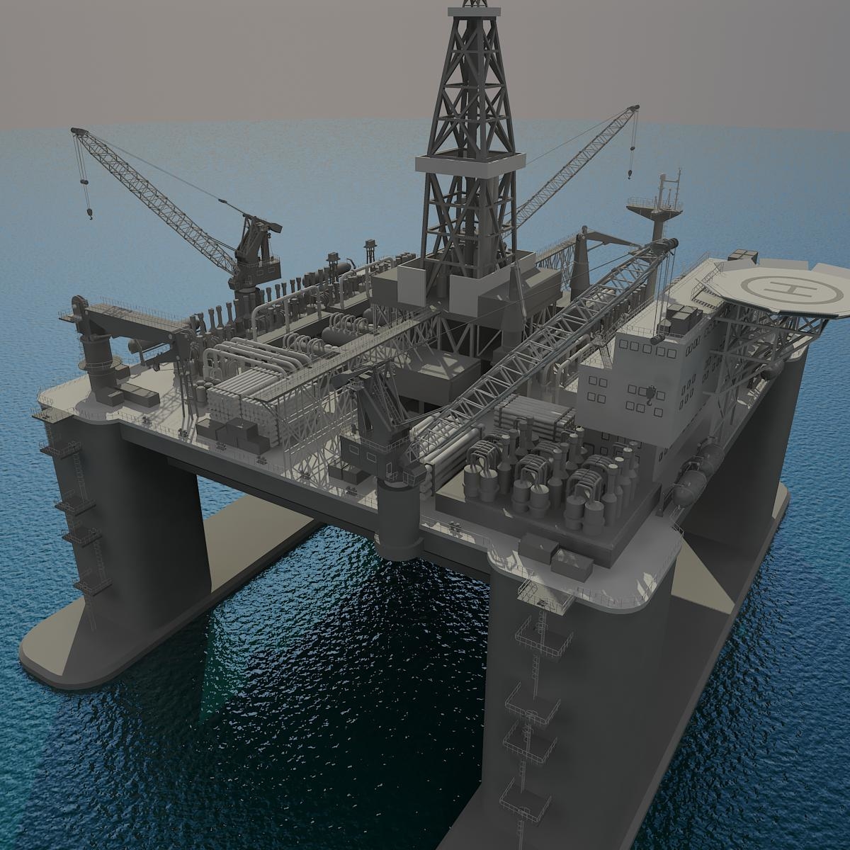 3d oil platform multipurpose sup model