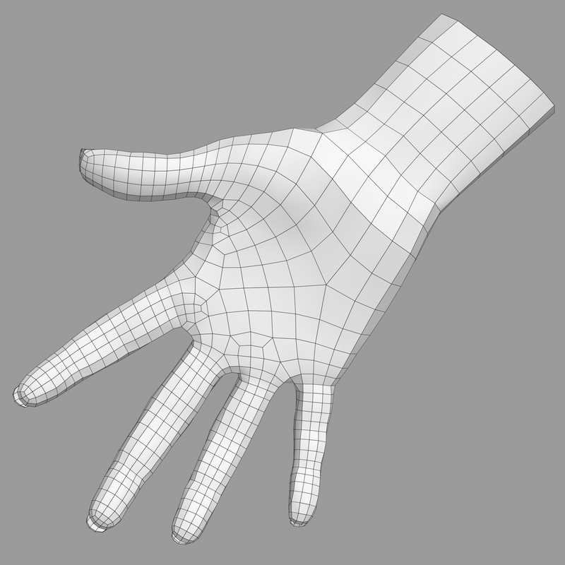 3d model female hand