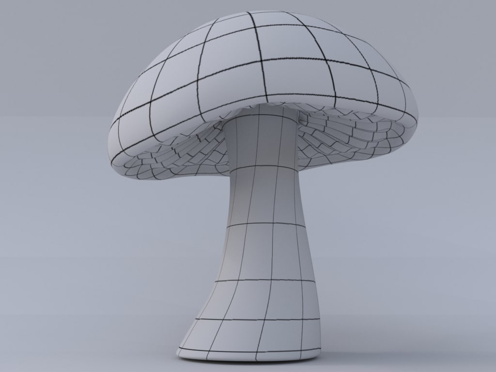 3d mushroom model