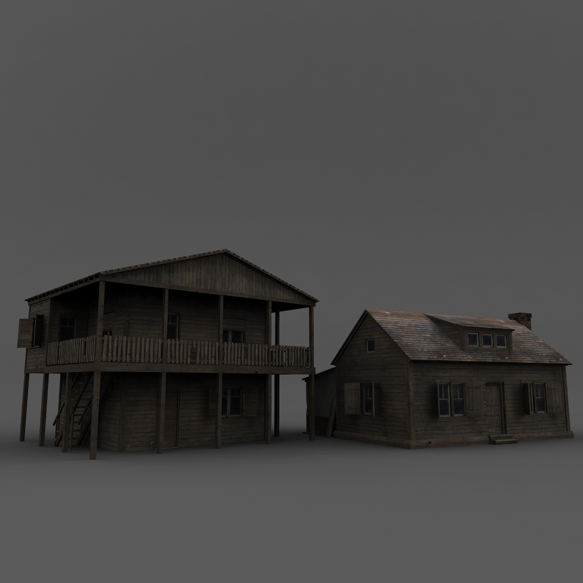 3d old house model