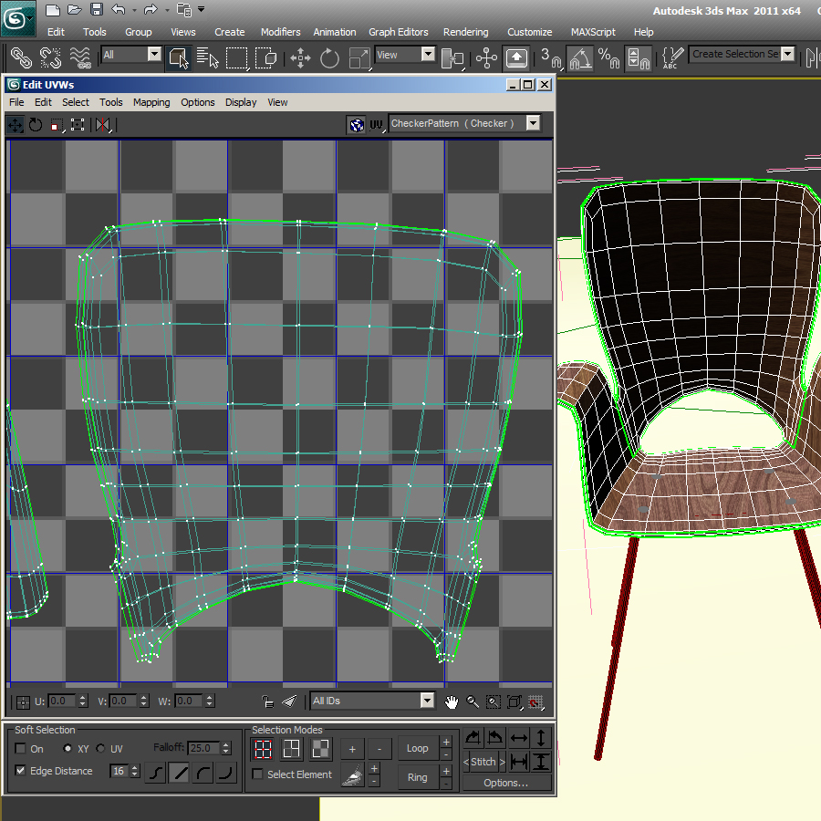 3d model modern chair
