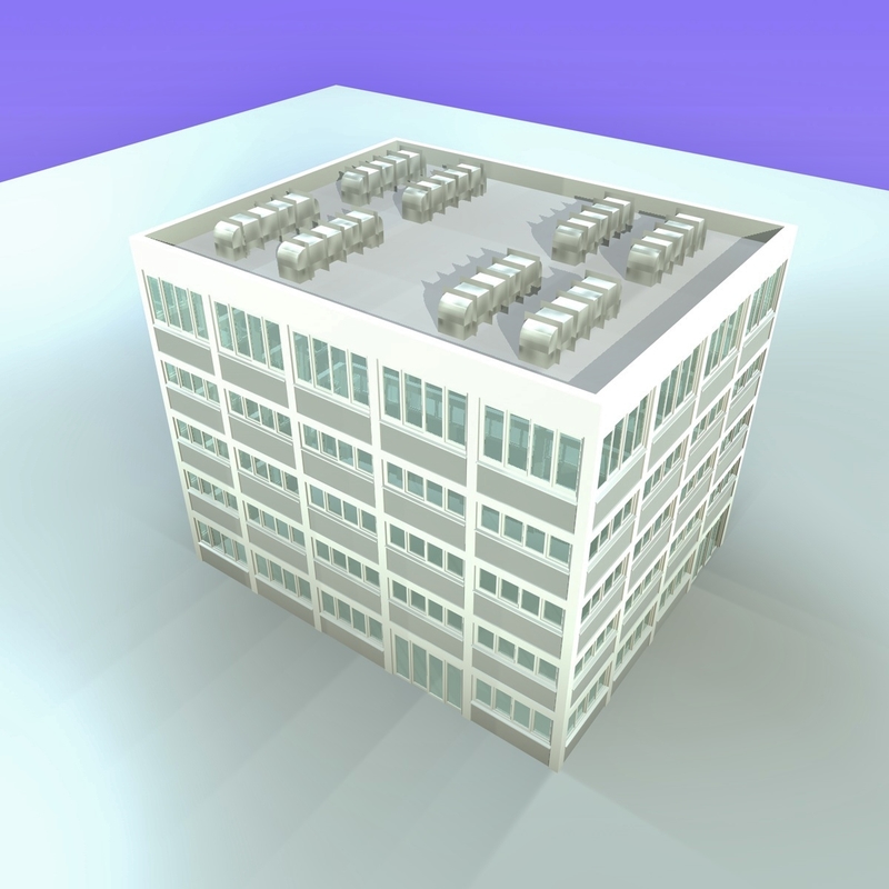 3d office building model