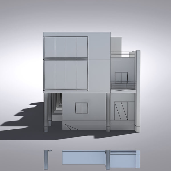modern generic building 3d model