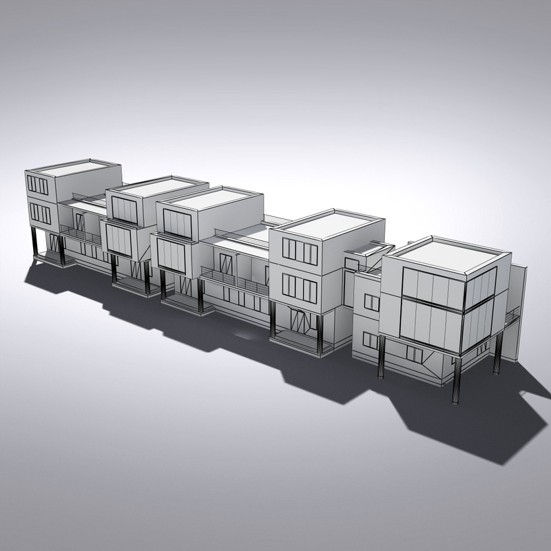 modern generic building 3d model