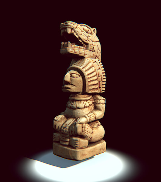 mayan figure replica 3d model