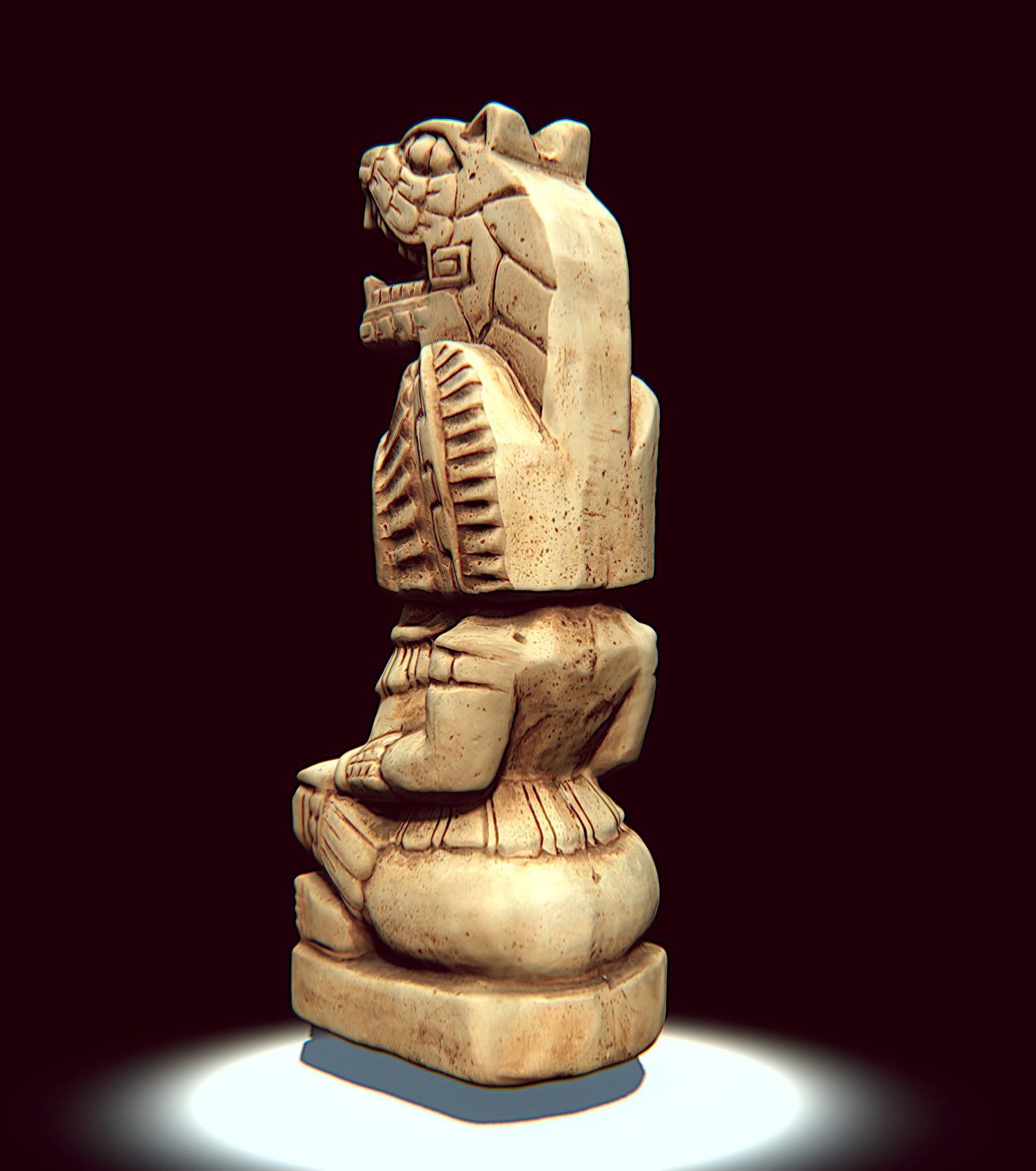 mayan figure replica 3d model
