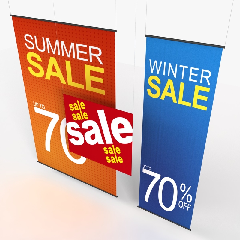 retail hanging signage fbx