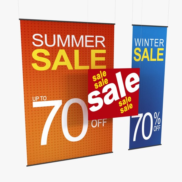 retail hanging signage fbx