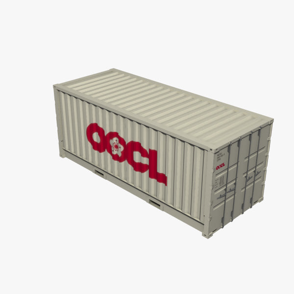 3d containers shipping model