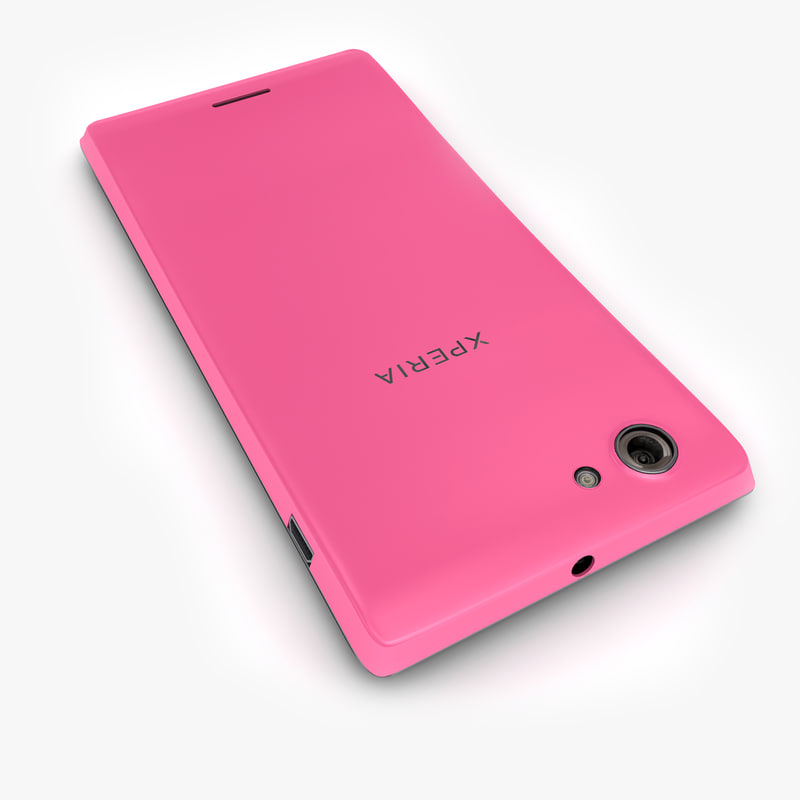 3d model of sony xperia j pink