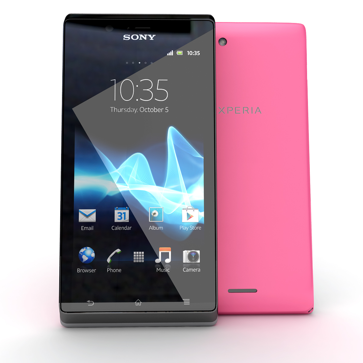 3d model of sony xperia j pink