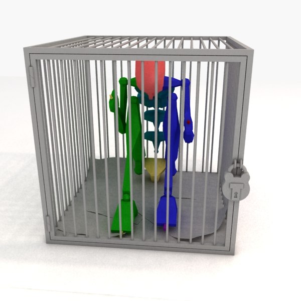 3d max cage human