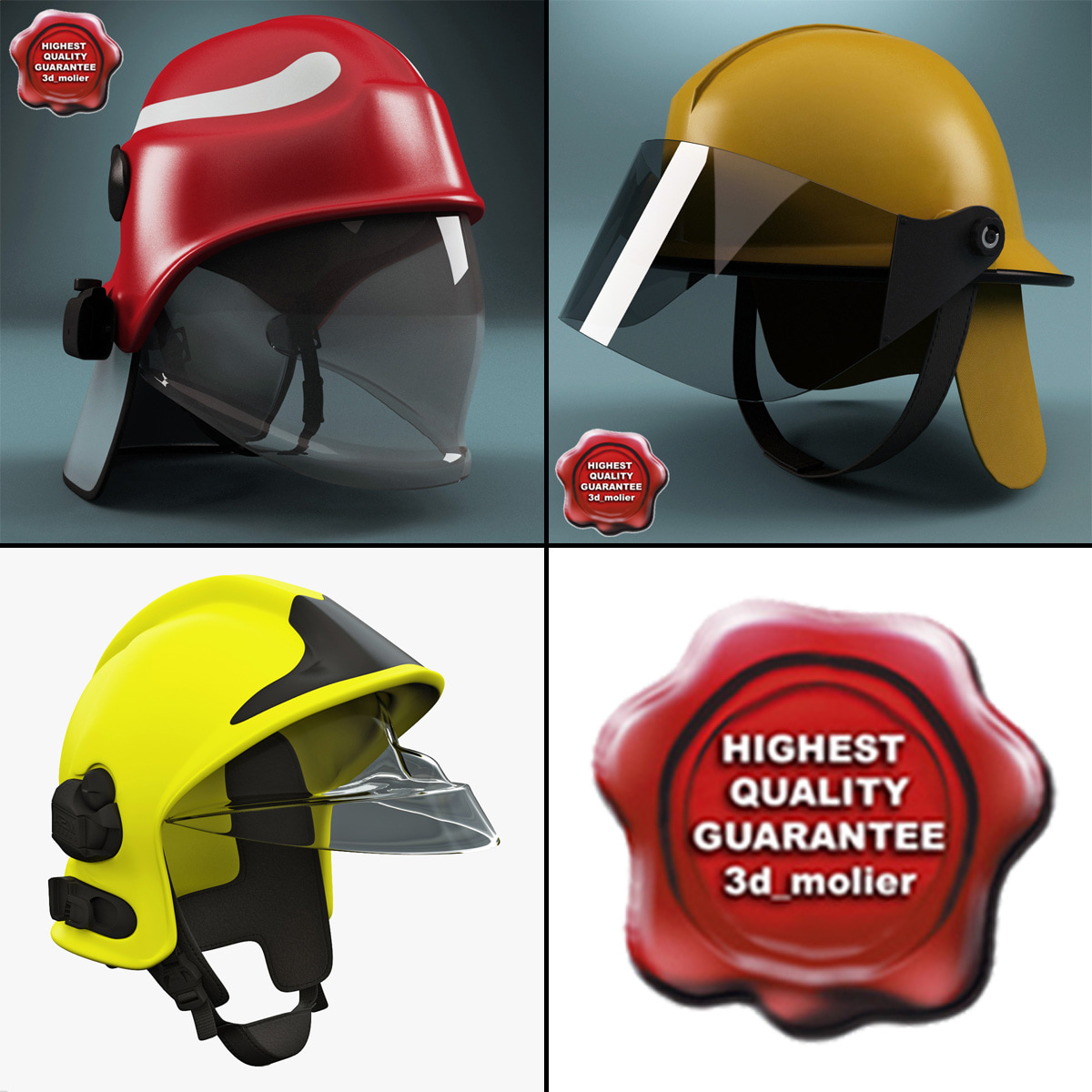 firefighter helmets c4d