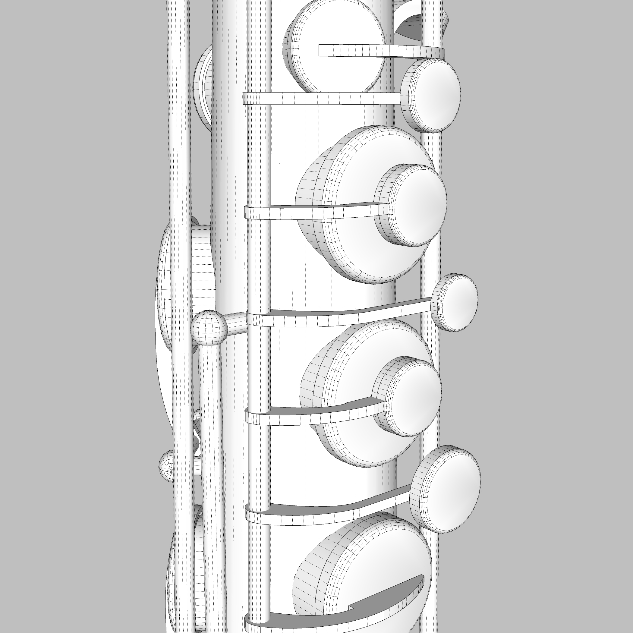 alto sax saxophone 3d max