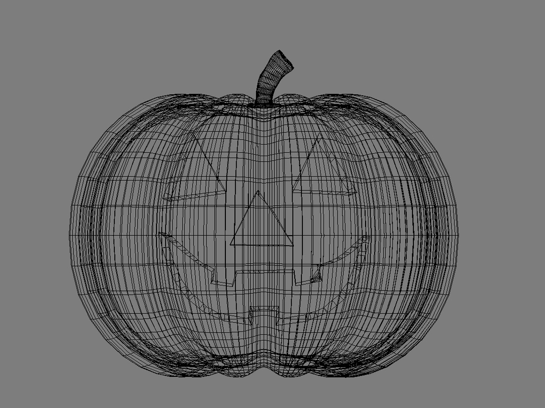 carved pumpkin 3d model
