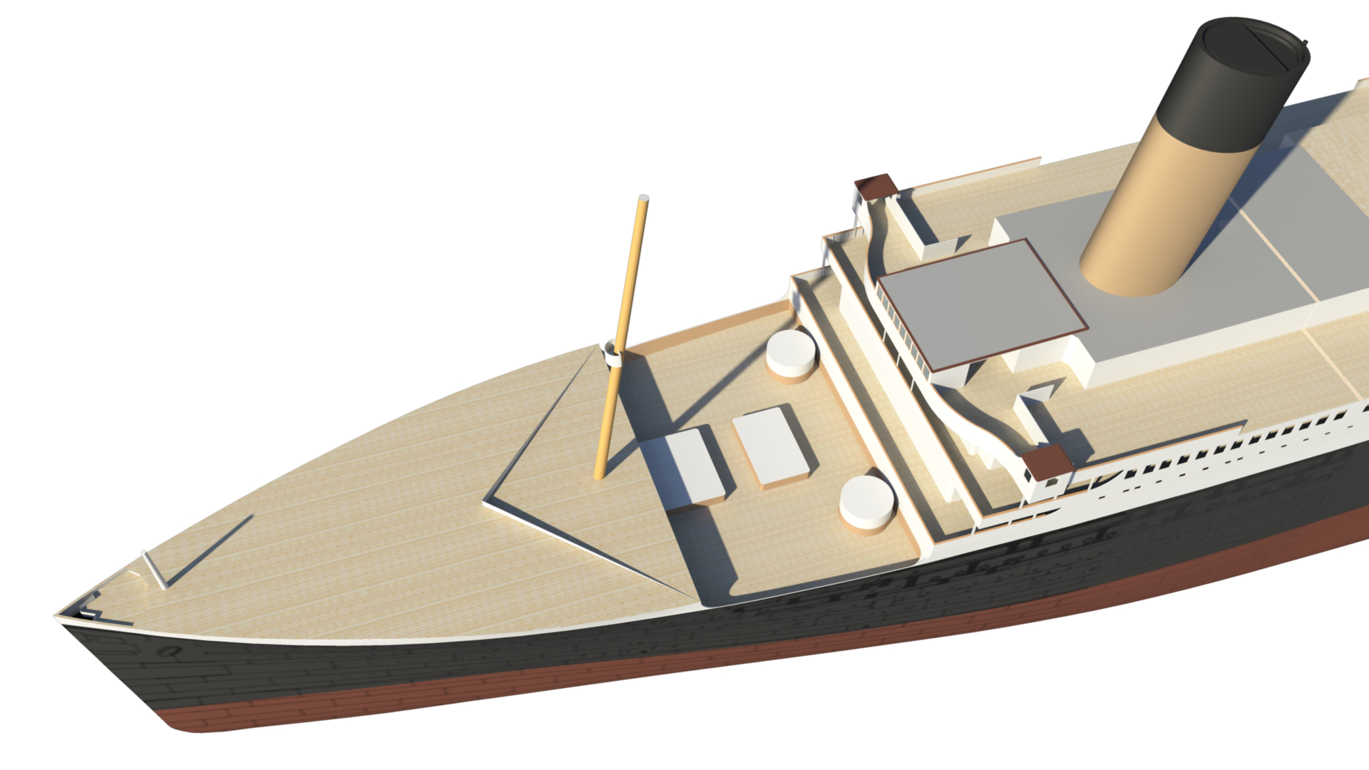 incomplete titanic hull 3d model