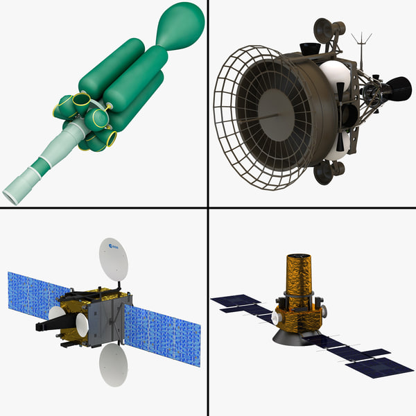 3d model satellite solar panels