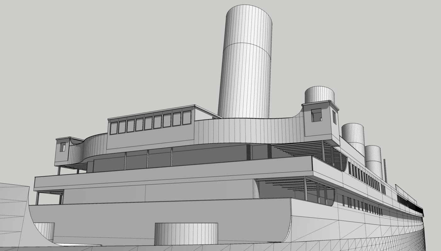 incomplete titanic hull 3d model