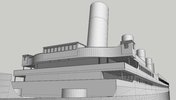 incomplete titanic hull 3d model