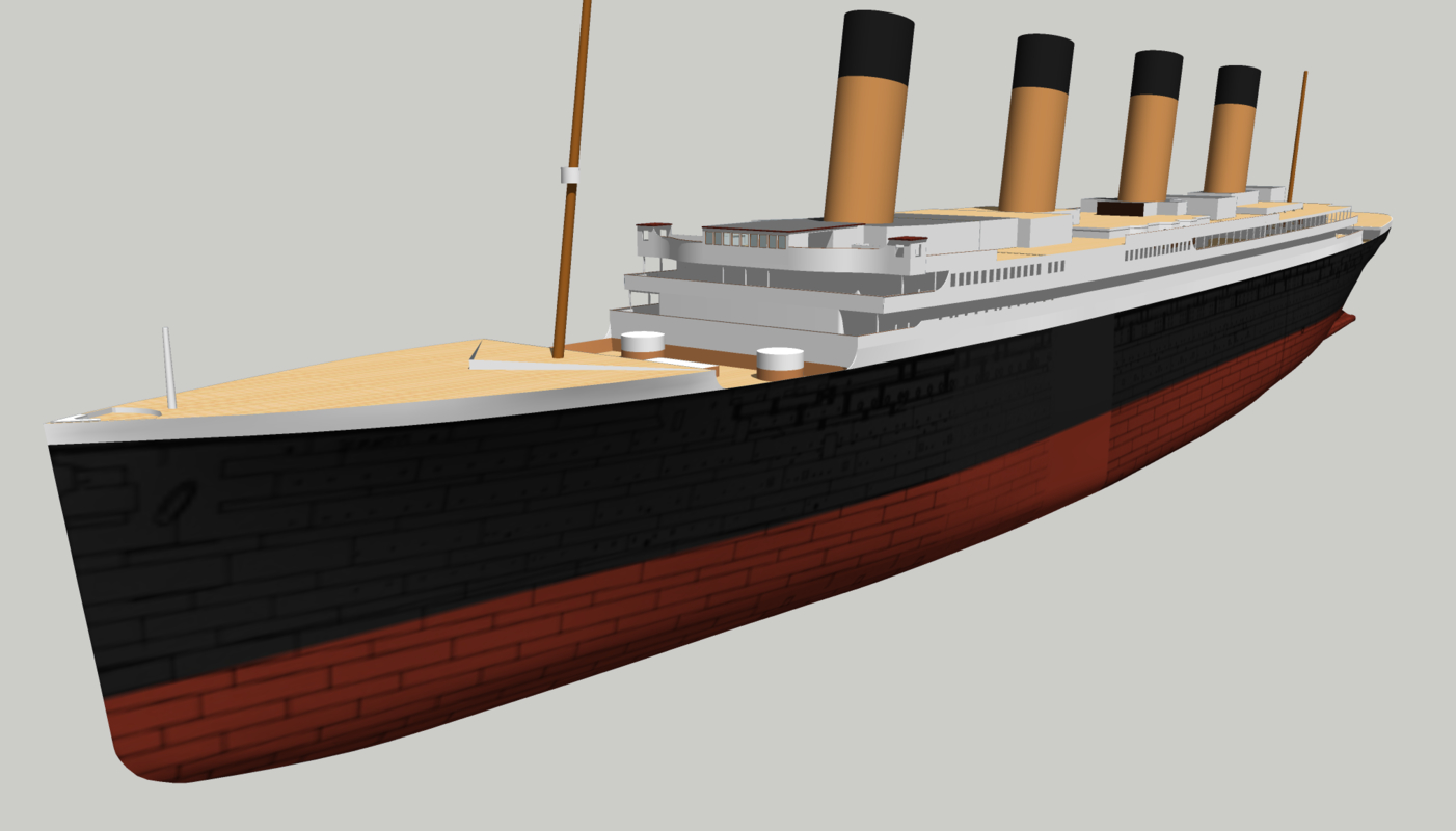 incomplete titanic hull 3d model