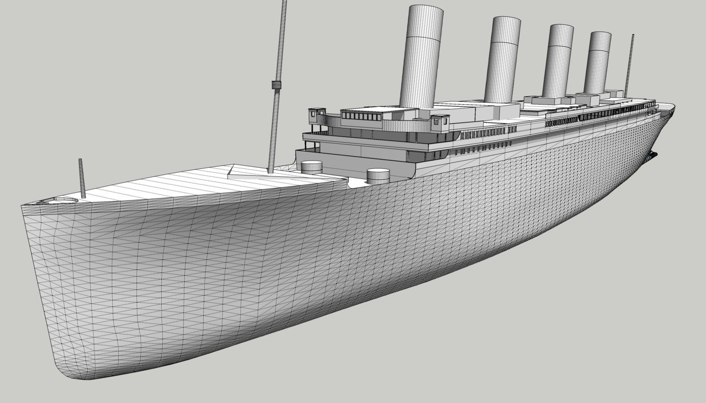 incomplete titanic hull 3d model