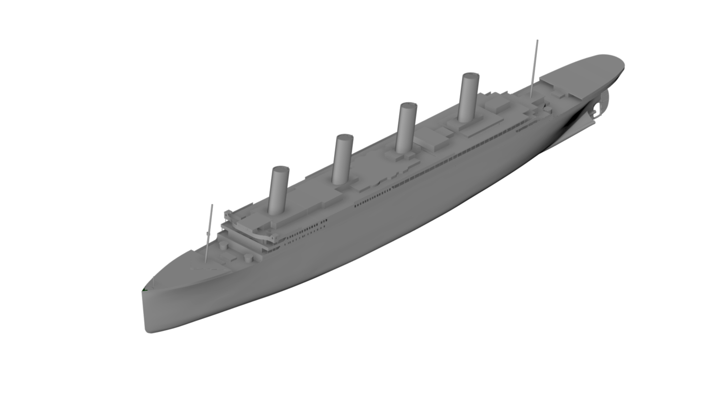incomplete titanic hull 3d model