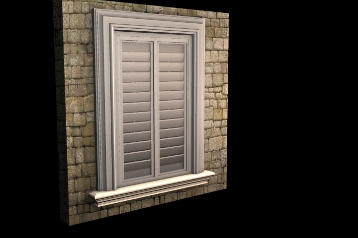 3d model of exterior window