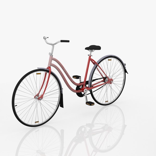 lady bicycle 3d model