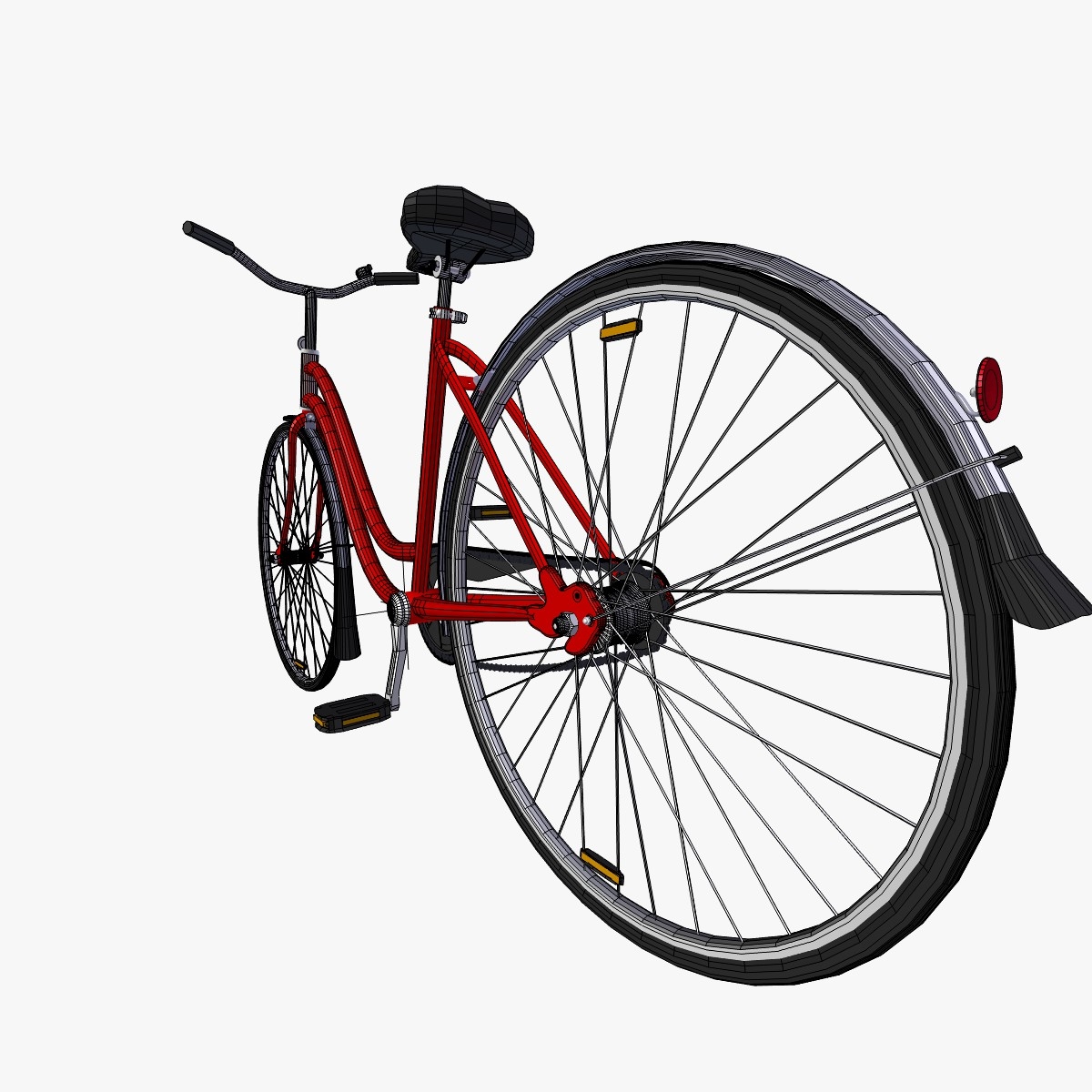 lady bicycle 3d model