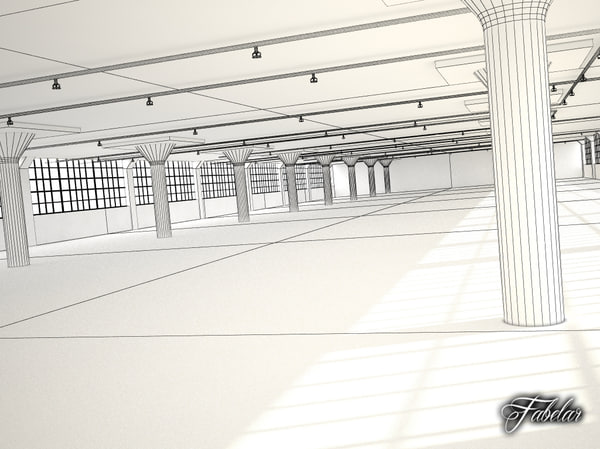 3d model garage environment render