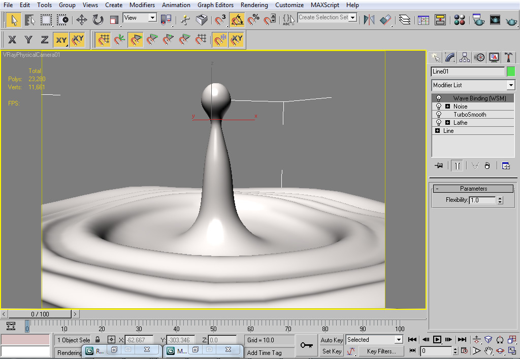 3d water drop model