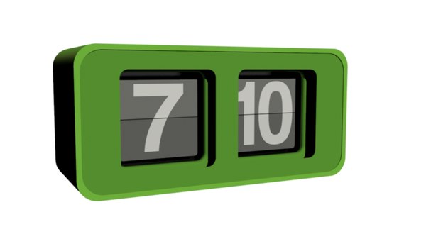 3d model flip clock