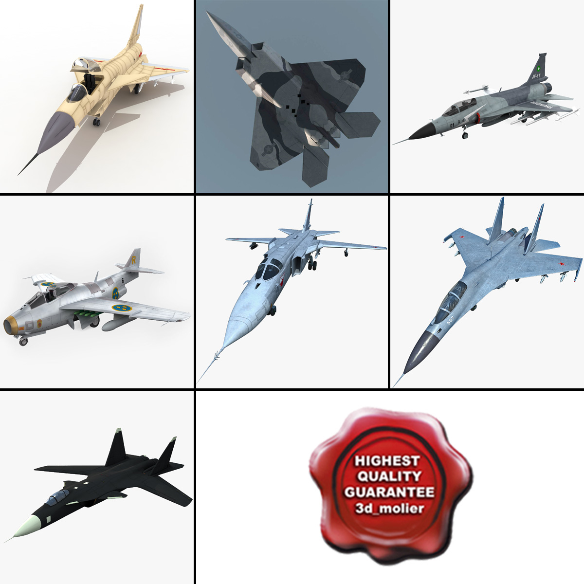 jet fighters 9 j 3d model