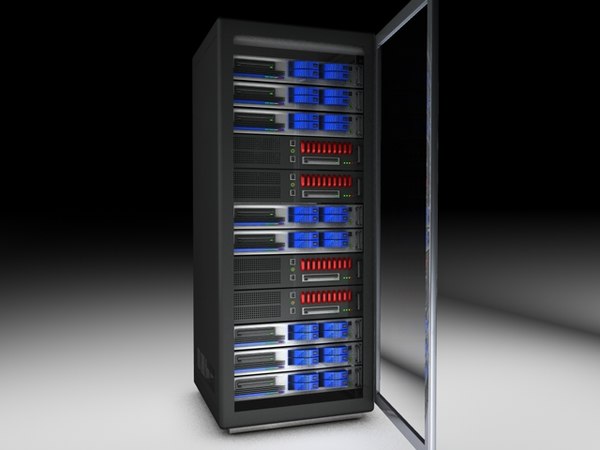 3d model rack 3 cpu 1