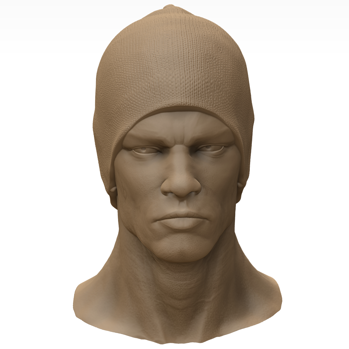 free zbrush man head 3d model