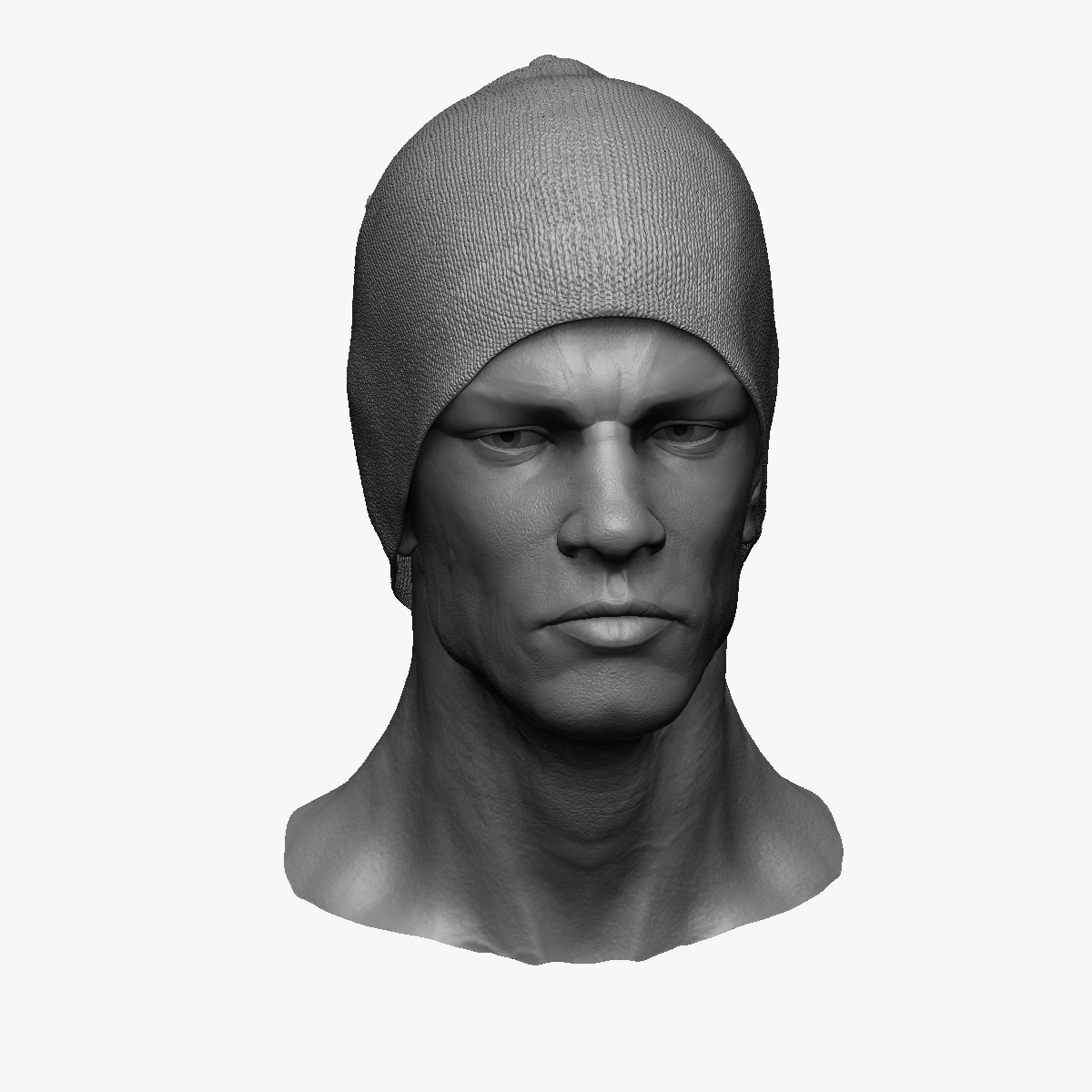 free zbrush man head 3d model