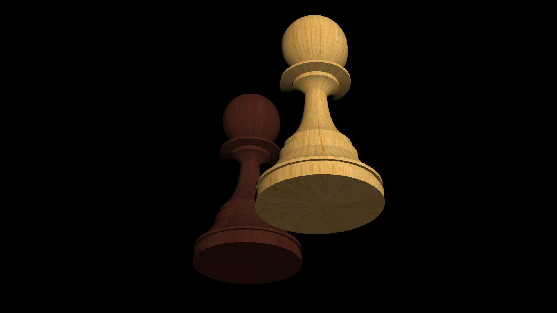 free pawn white black 3d model